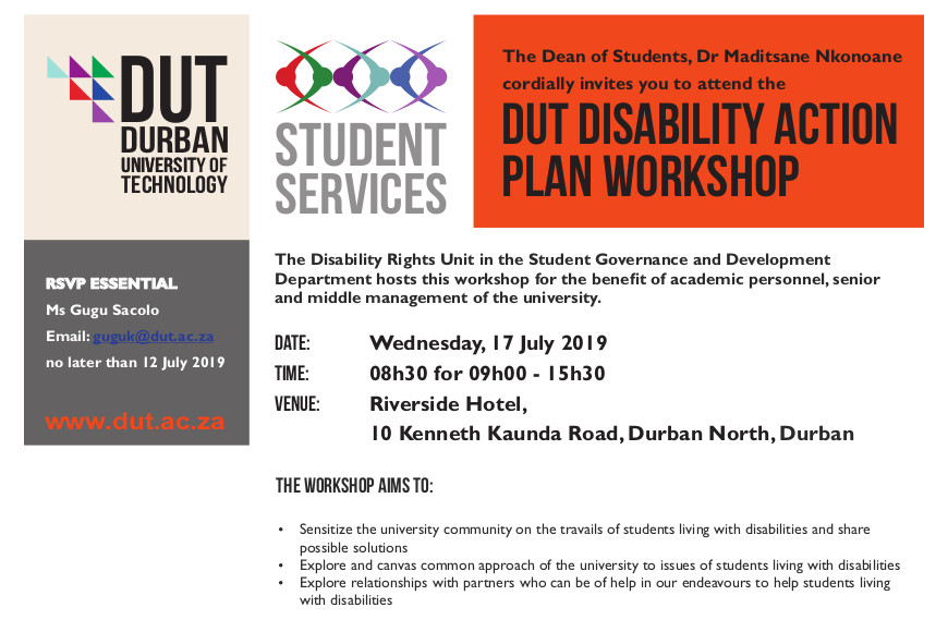 DUT Disability Action Plan Workshop