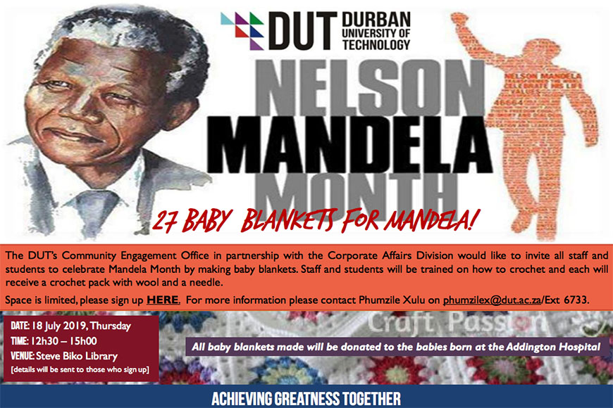 Nelson Mandela Month – 27 Baby Blankets for Mandela