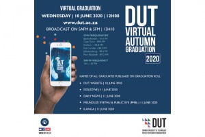 DUT TO HOST ITS VIRTUAL GRADUATION CEREMONY TOMORROW