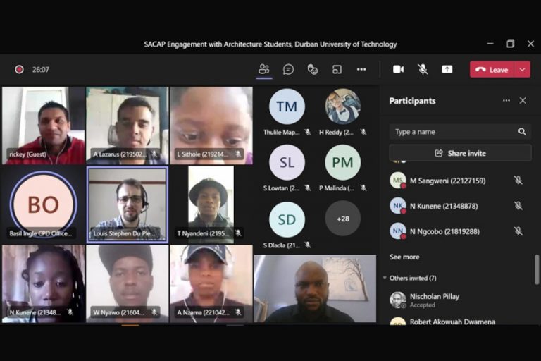 SACAP HOLDS FRUITFUL ENGAGEMENT WITH DUT’S ARCHITECTURE STUDENTS