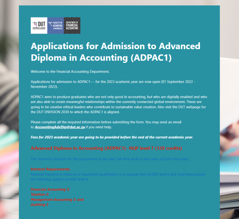 Advance Diploma in Accounting