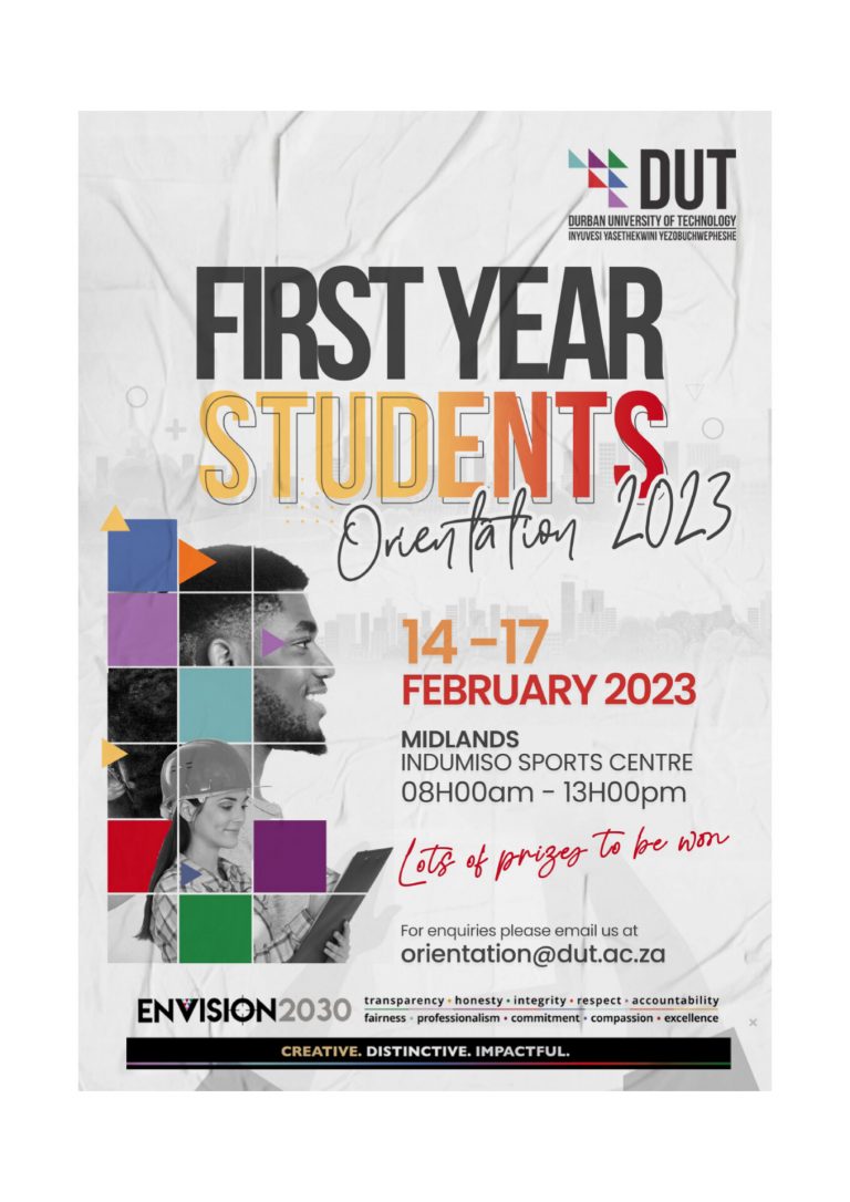 DUT ORIENTATION IS ONE OF THE MOST IMPORTANT PROGRAMMES TO START AN ...