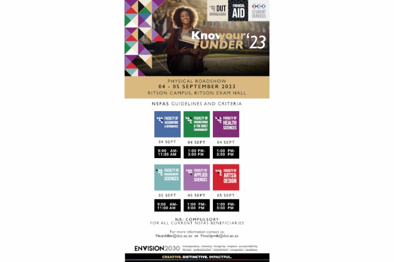 NSFAS Roadshow Invite – Durban Campus