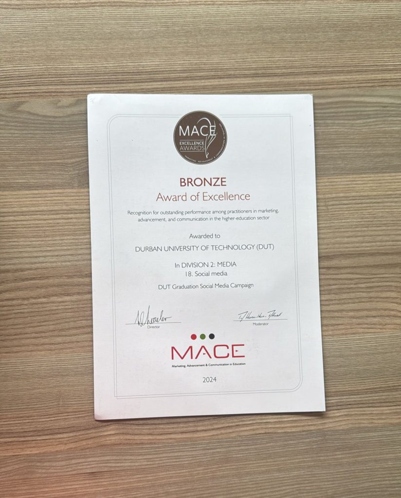 DUT WINS THREE MACE AWARDS